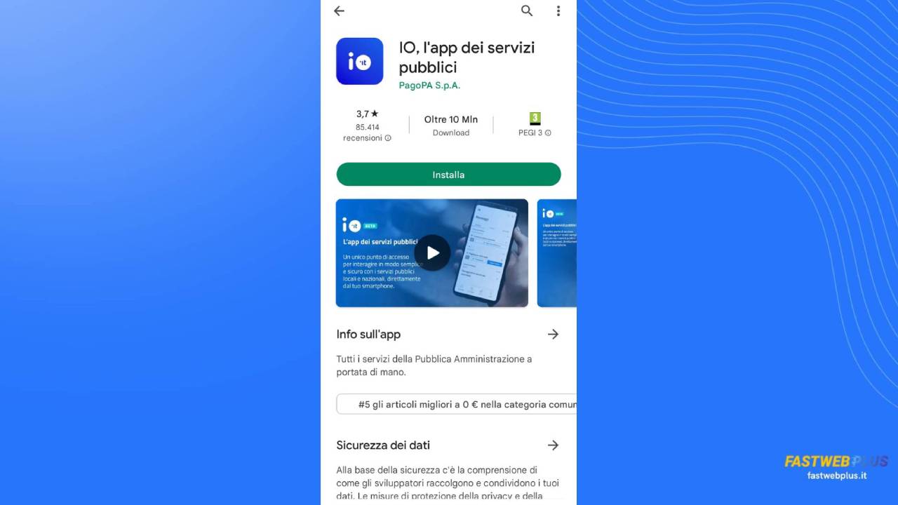 App IO, come funziona cosa si può fare - FASTWEBPLUS